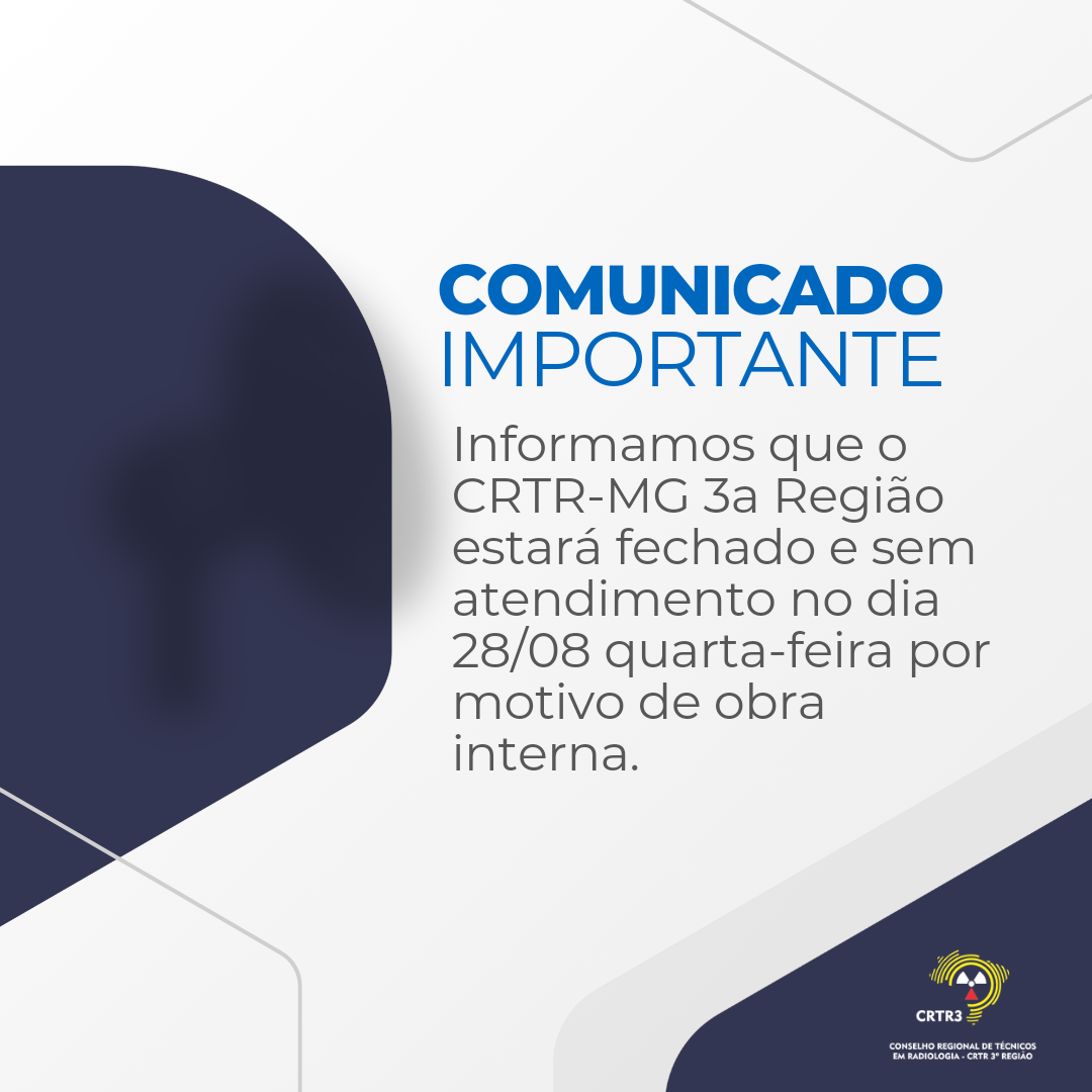 Comunicado Importante | CRTR-MG